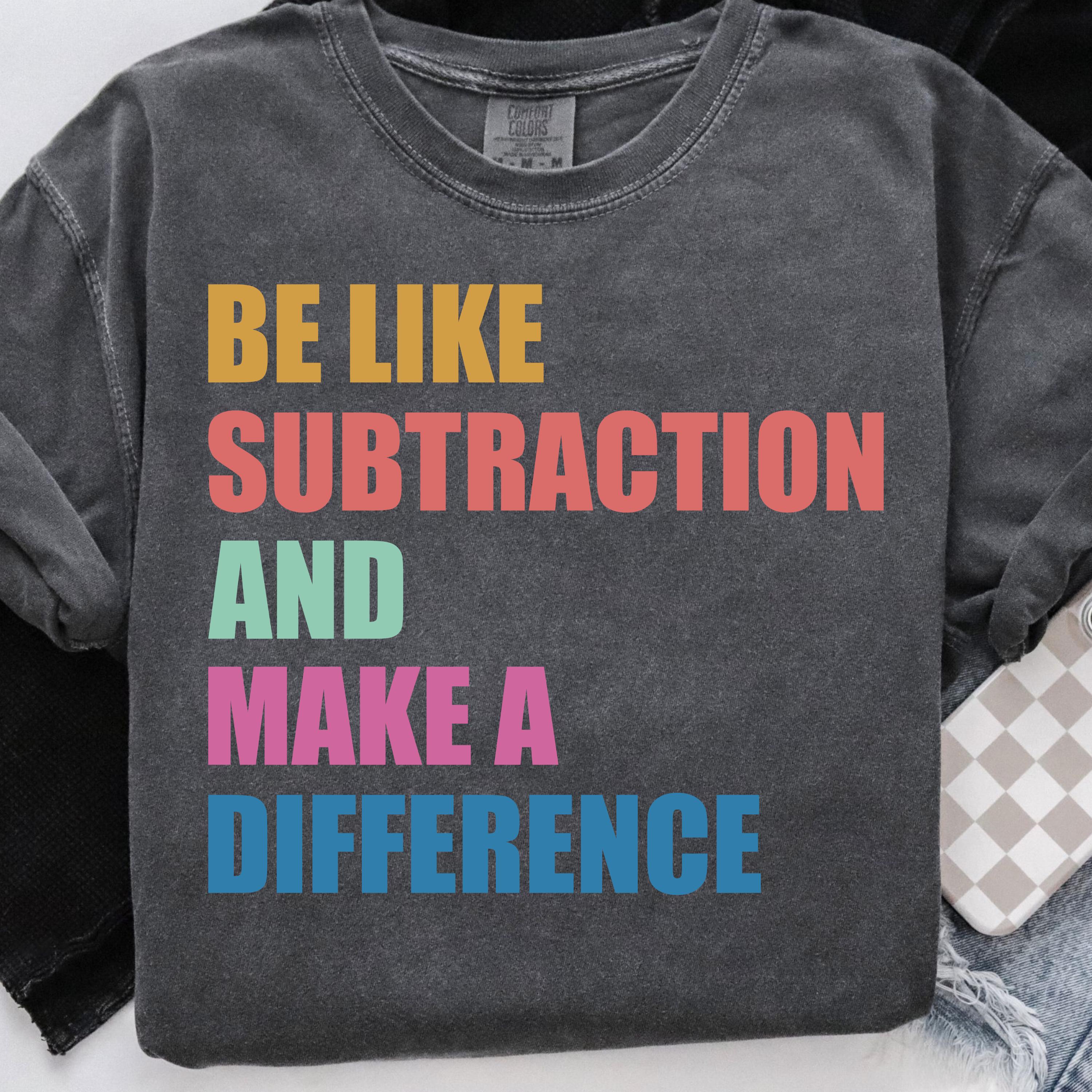 Be Like Subtraction PNG SVG: Funny Math Teacher Design (digital ...