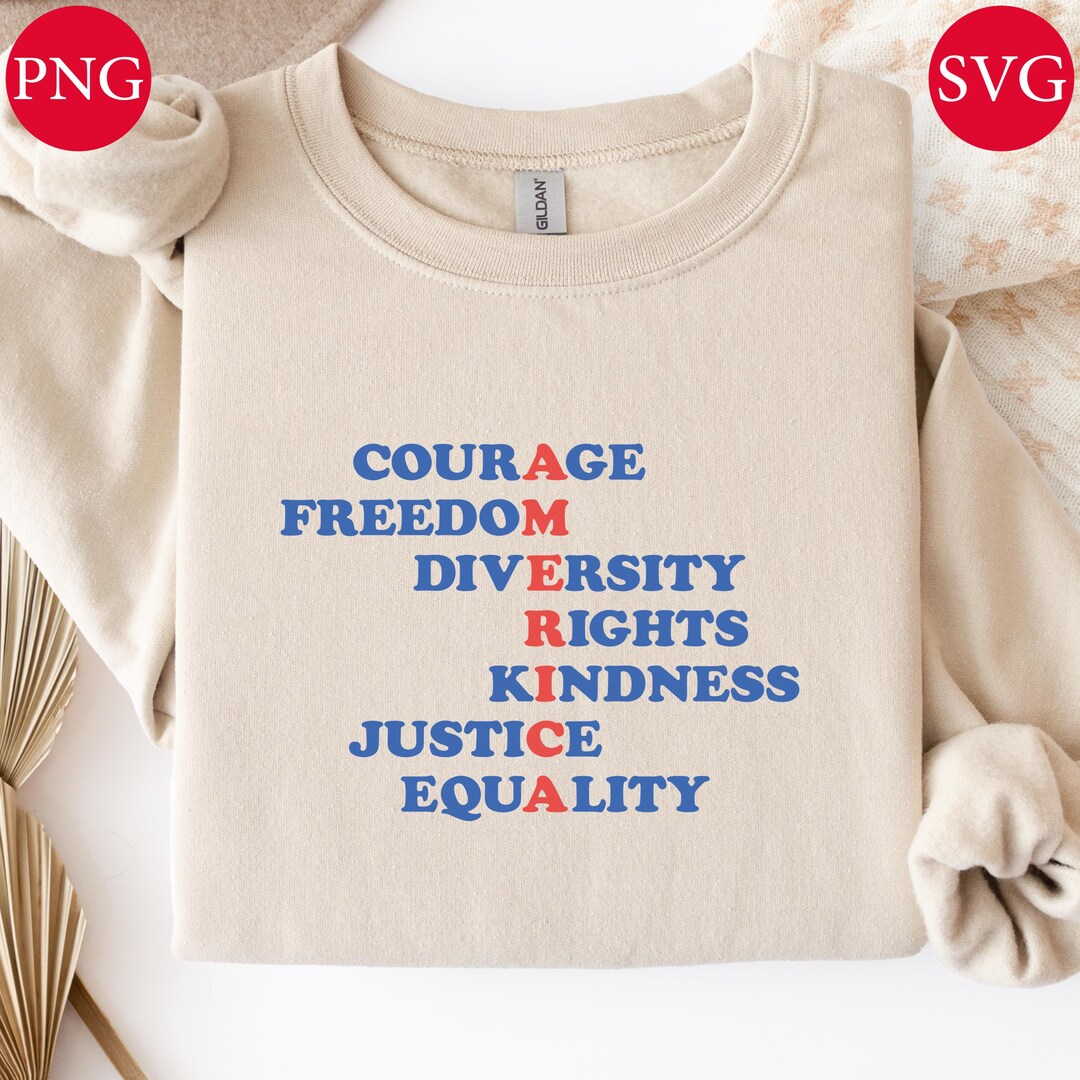 Patriotic USA Values Word Art – America Design, PNG SVG (digital ...