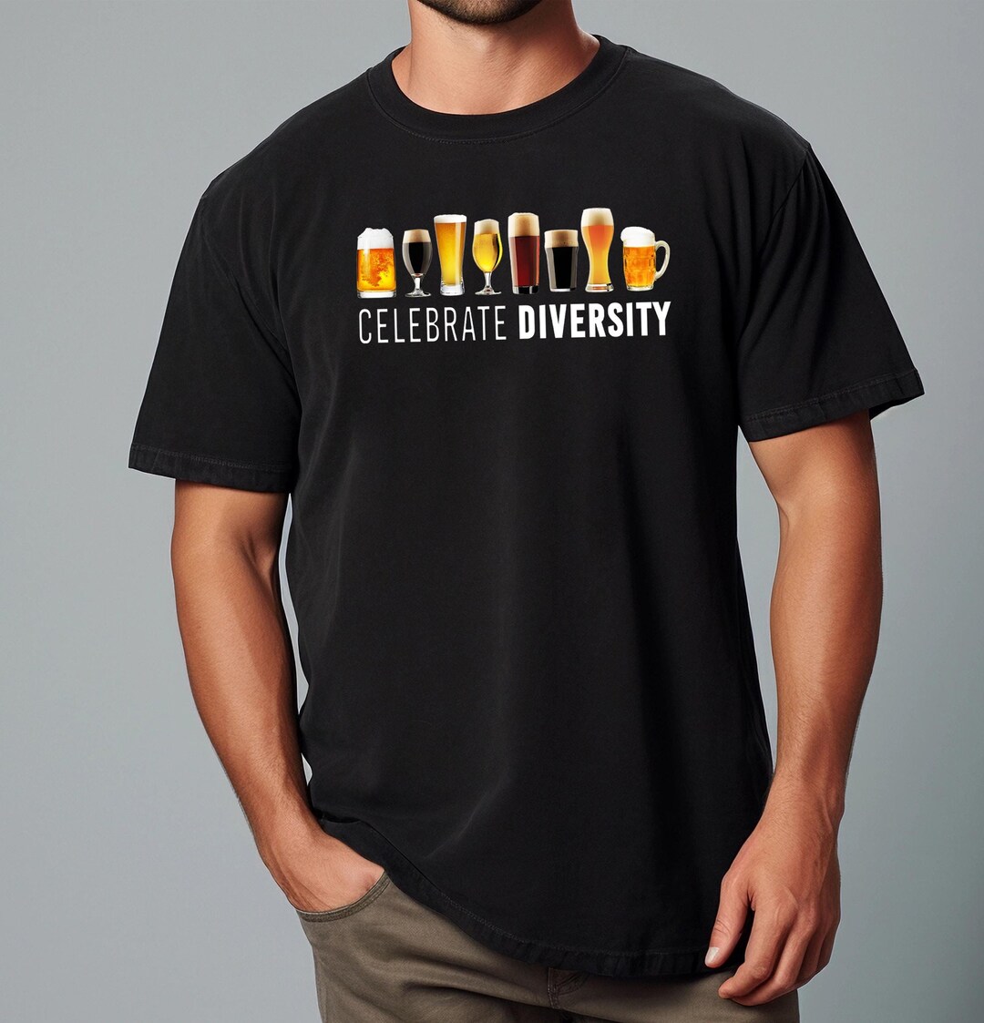 Comfort Colors Celebrate Diversity Beer Shirt, Craft Brew Graphic Tee ...