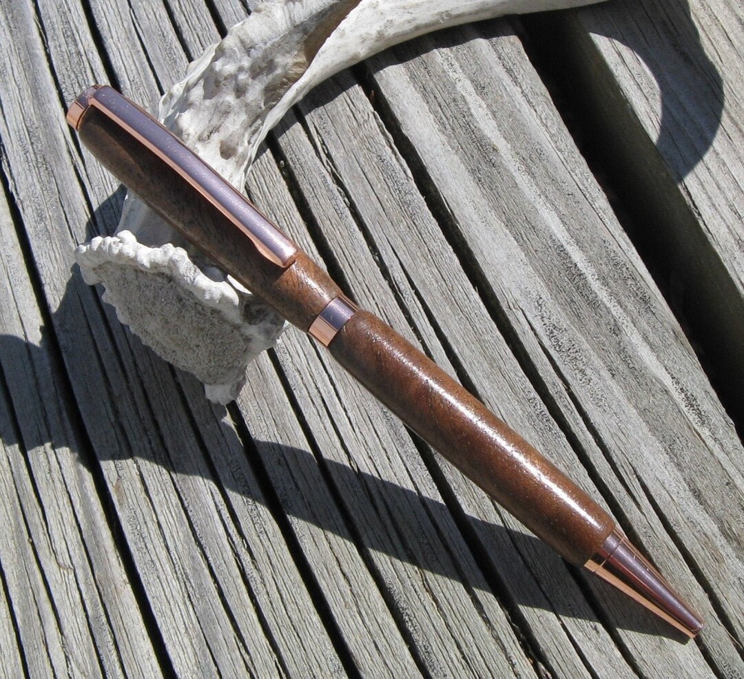 Walnut Slimline Retractable Refillable Wood Twist Pen - Etsy