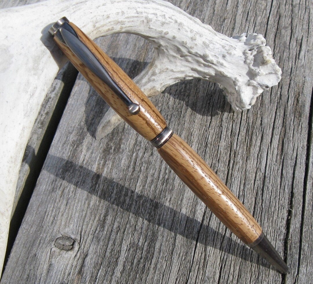 Skinny Zebra Wood Retractable Refillable Twist Pen - Etsy