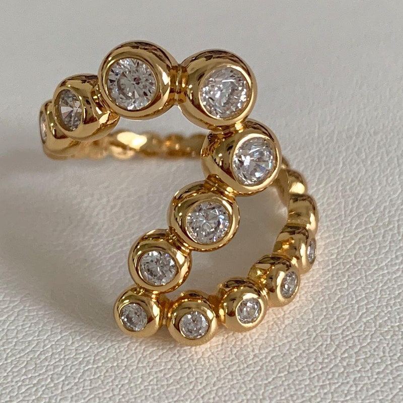 Twist Right Hand Ring - Etsy UK