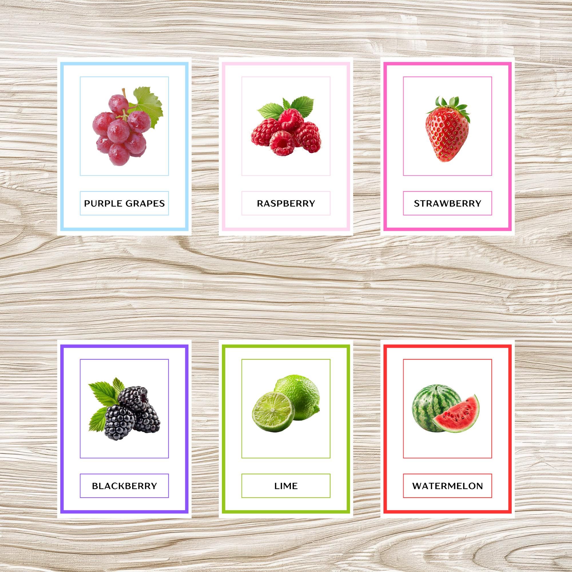 Printable Fruit Flashcards | 32 Educational Cards | Montessori ...