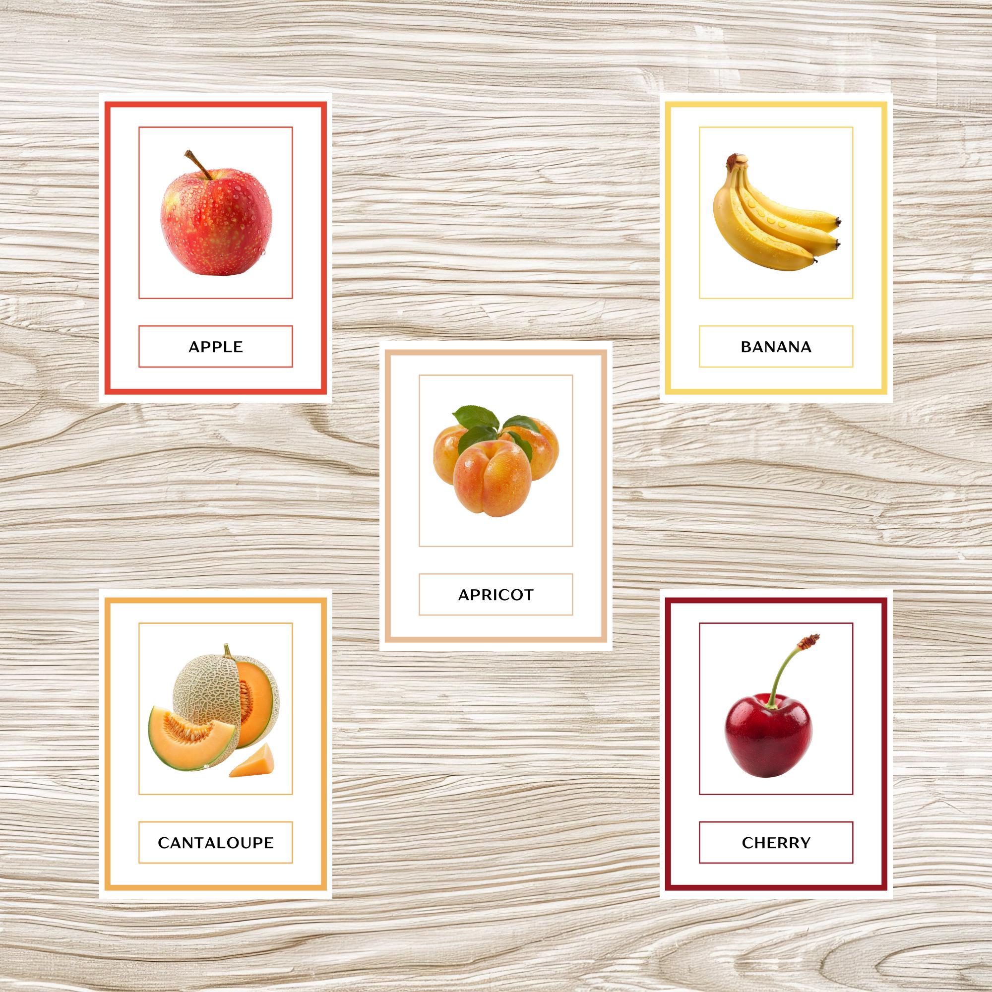 Printable Fruit Flashcards | 32 Educational Cards | Montessori ...
