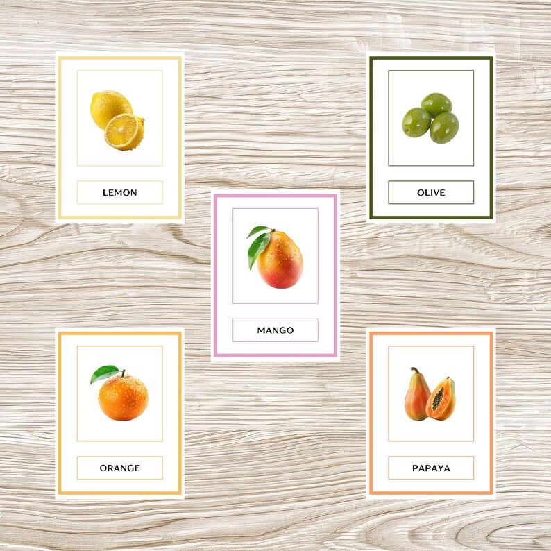 Printable Fruit Flashcards | 32 Educational Cards | Montessori ...