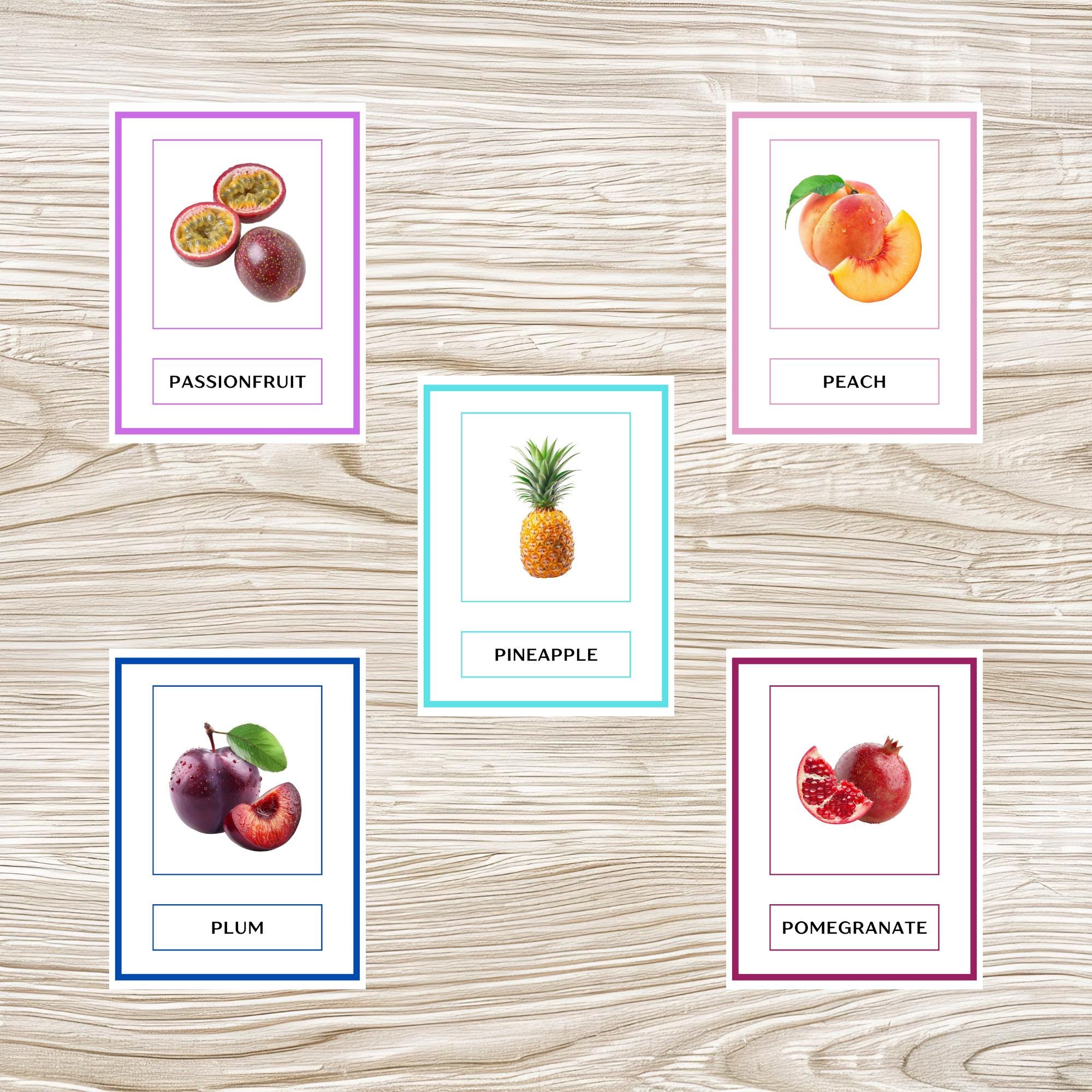 Printable Fruit Flashcards | 32 Educational Cards | Montessori ...