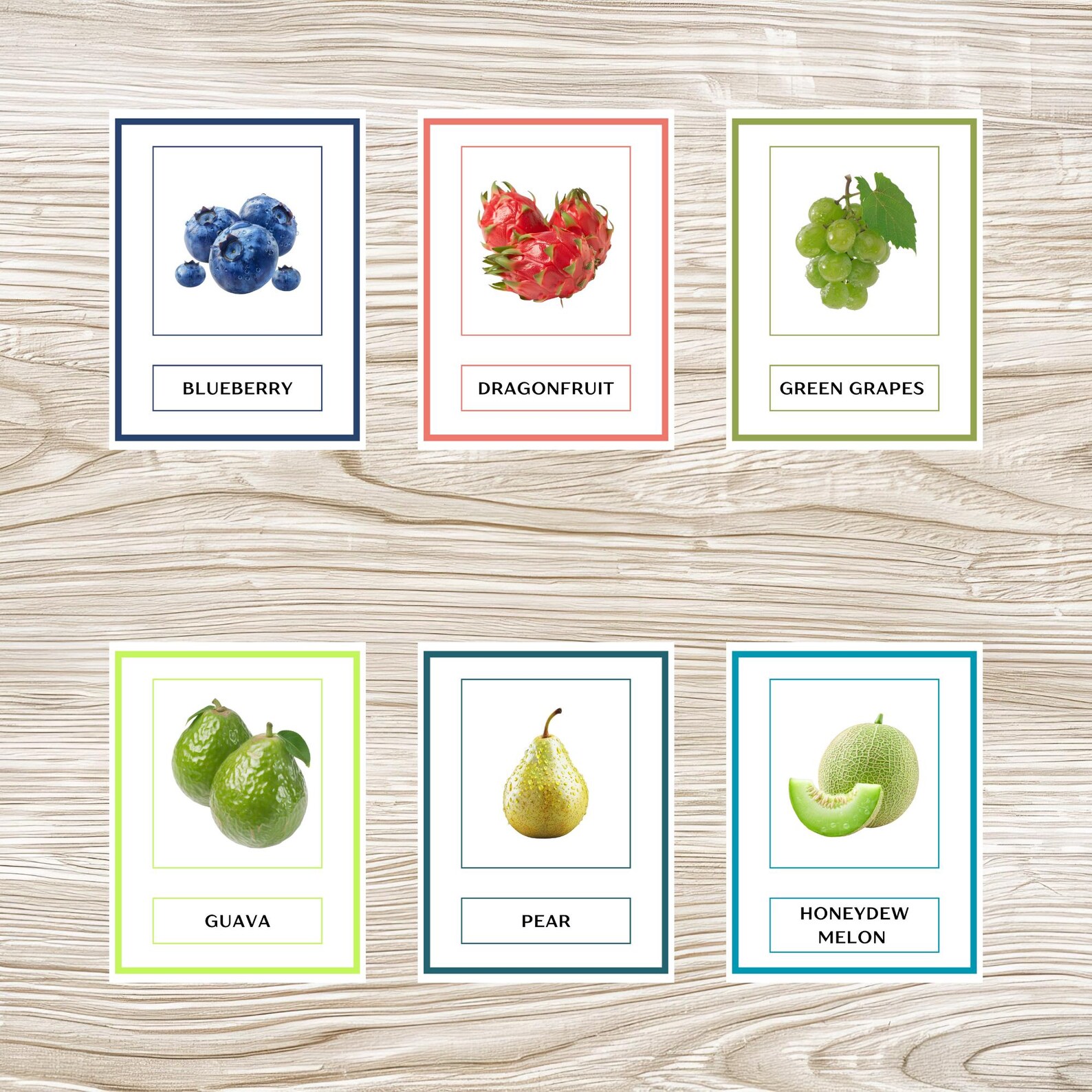 Printable Fruit Flashcards | 32 Educational Cards | Montessori ...