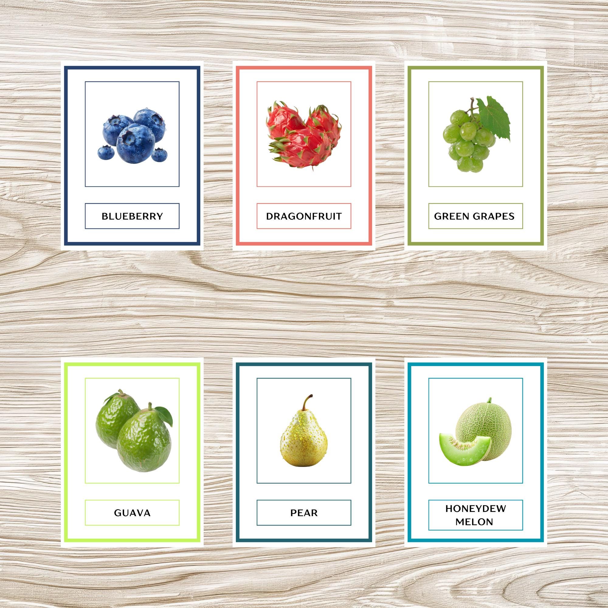 Printable Fruit Flashcards | 32 Educational Cards | Montessori ...