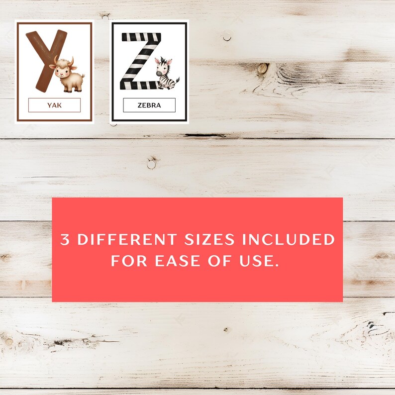 Printable Alphabet Flashcards | A-Z Animal-themed Learning Cards ...