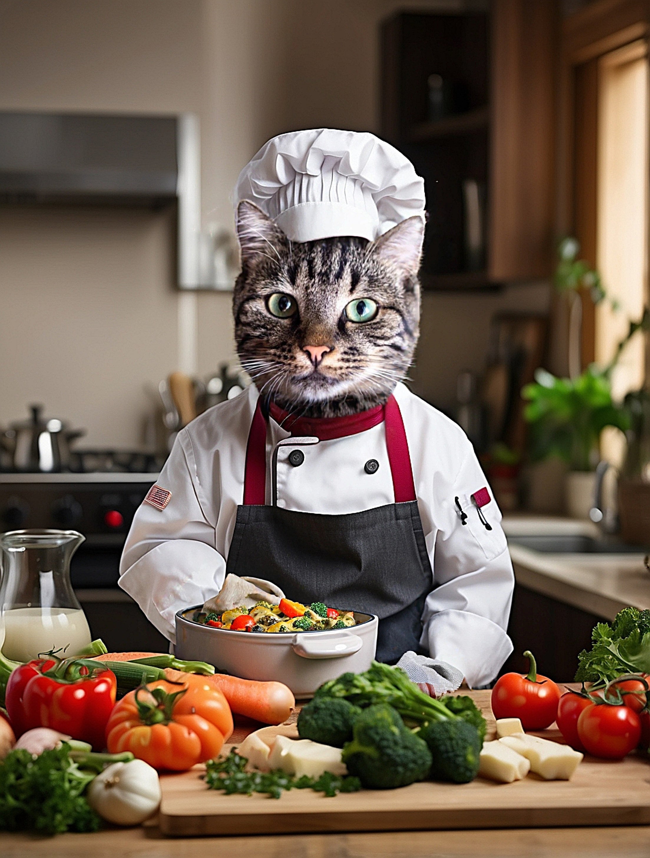 Personalized Chef Pet Portrait, Custom Digital Pet Picture, Birthday ...