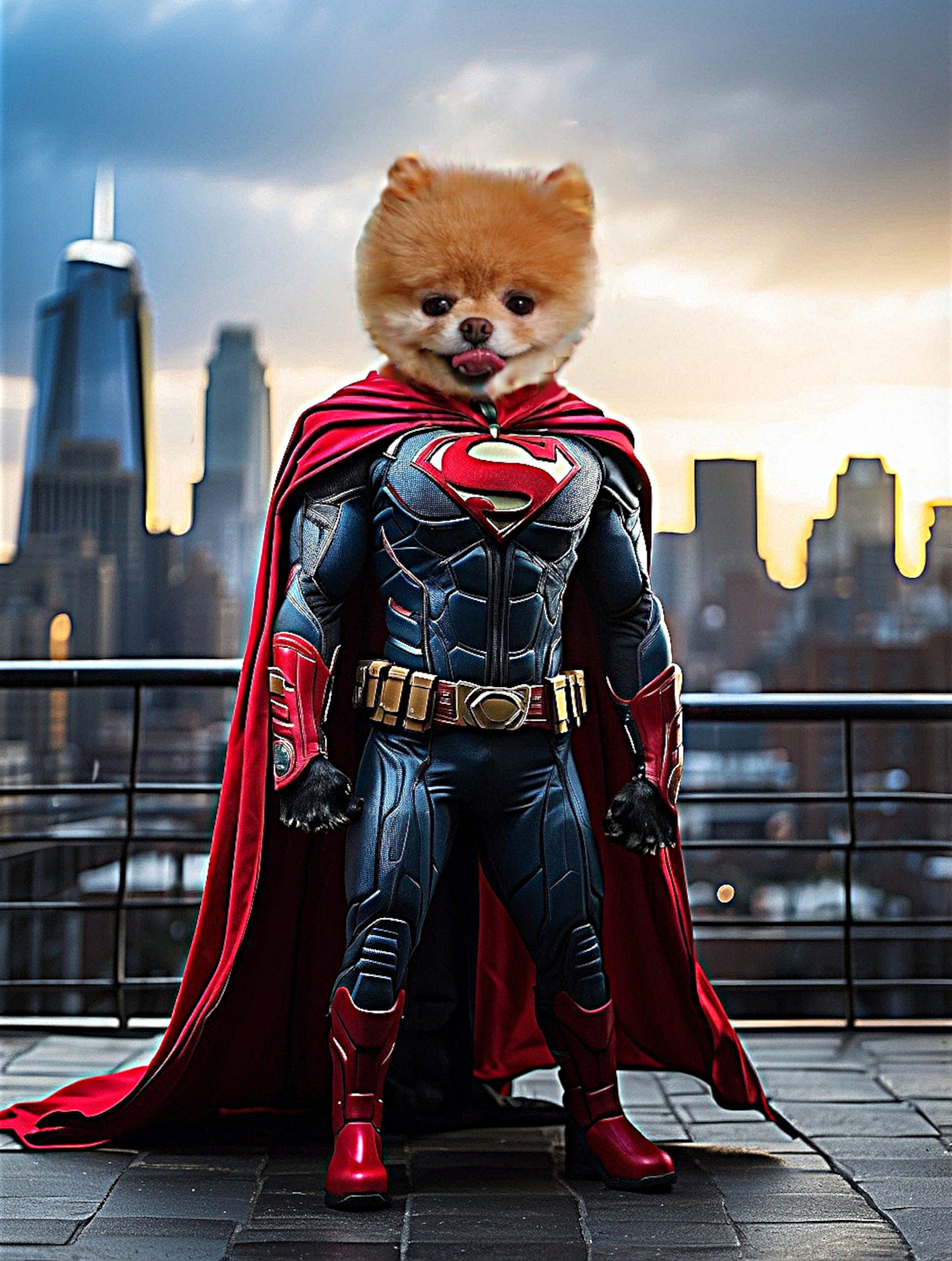 Superhero Pet Portrait Using Pet Photo , Custom Digital Pet Picture ...