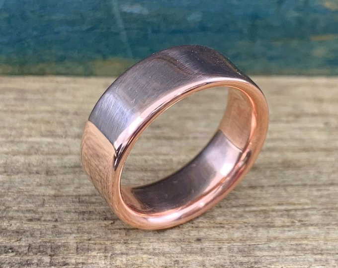 Copper Band Ring, Rustic Copper Wedding Band, Copper Wedding Ring ...