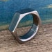Hexagonal Ring for Him - Titanium Ring for Men - Handcrafted Hardware ...