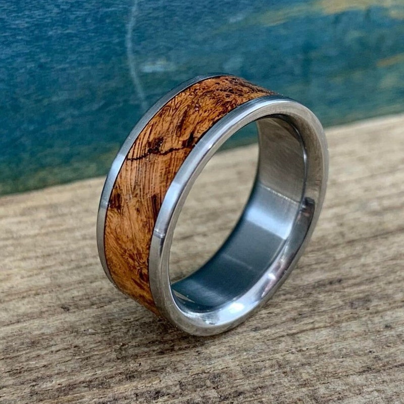 Wood Wedding Band - Etsy