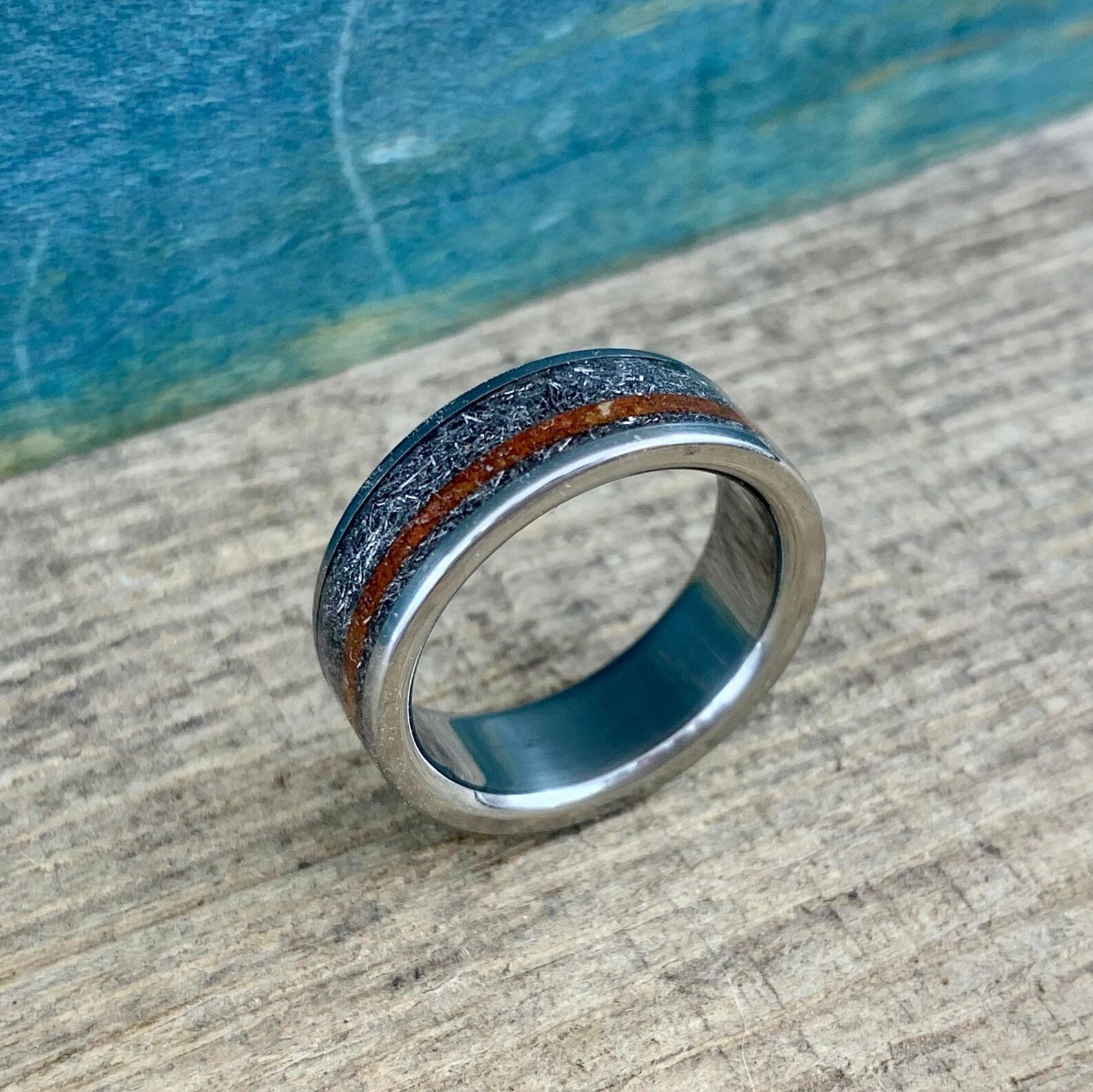 The Red Planet Meteorite and Martian Soil Ring Men's - Etsy