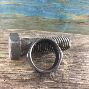 Unique Men's Hardware Ring - Hexagon Nut Ring - Men's Titanium Wedding ...
