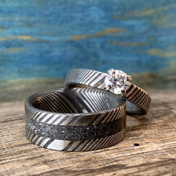 Damascus Steel Ring - Etsy