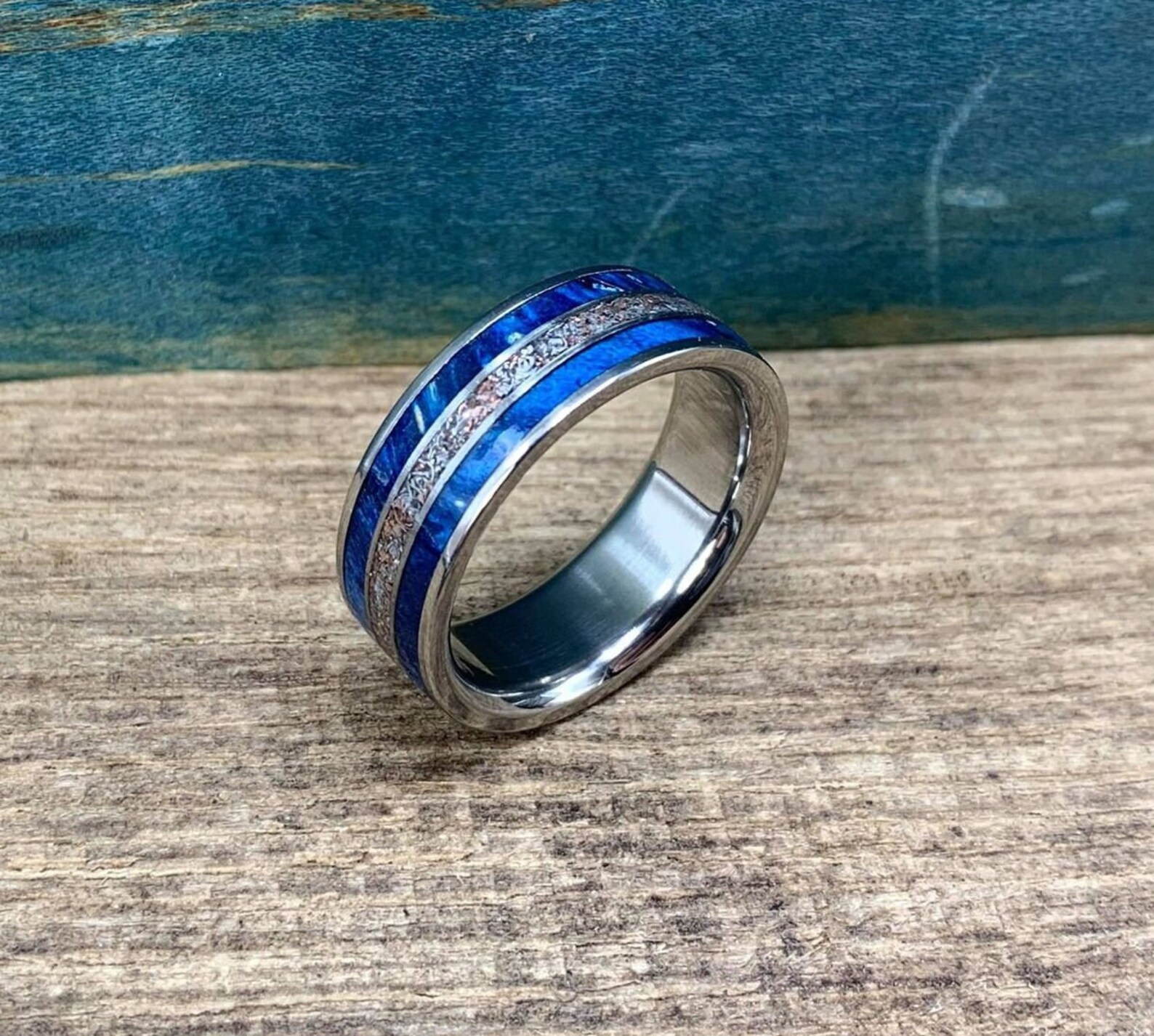 Unique Custom Made Titanium Ring- Handmade Jewelry - Men's Wedding Band ...