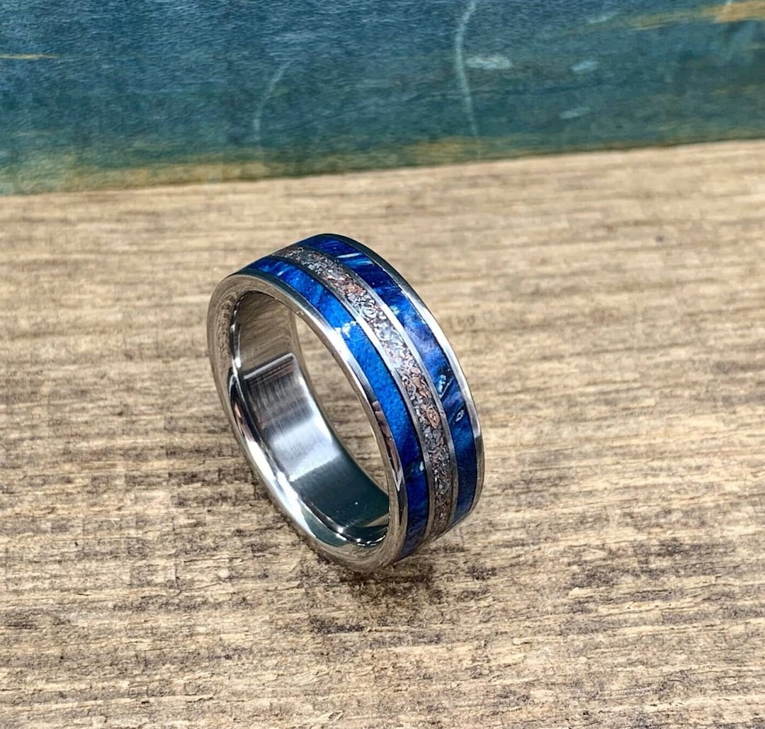 Unique Custom Made Titanium Ring- Handmade Jewelry - Men's Wedding Band ...