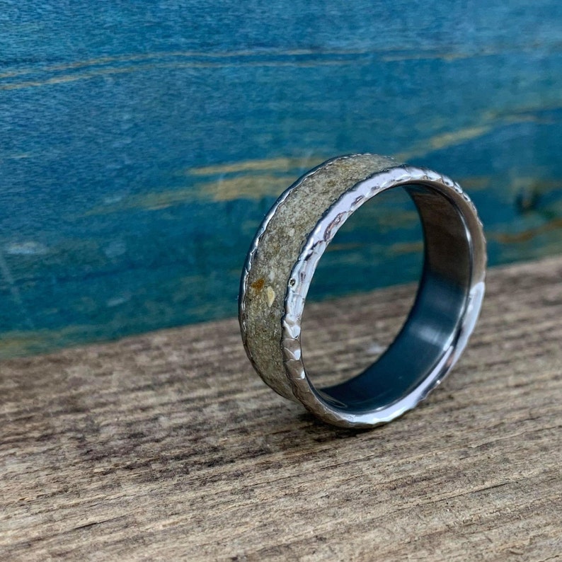The Industrial Ring Concrete Ring for Men Unique Titanium - Etsy
