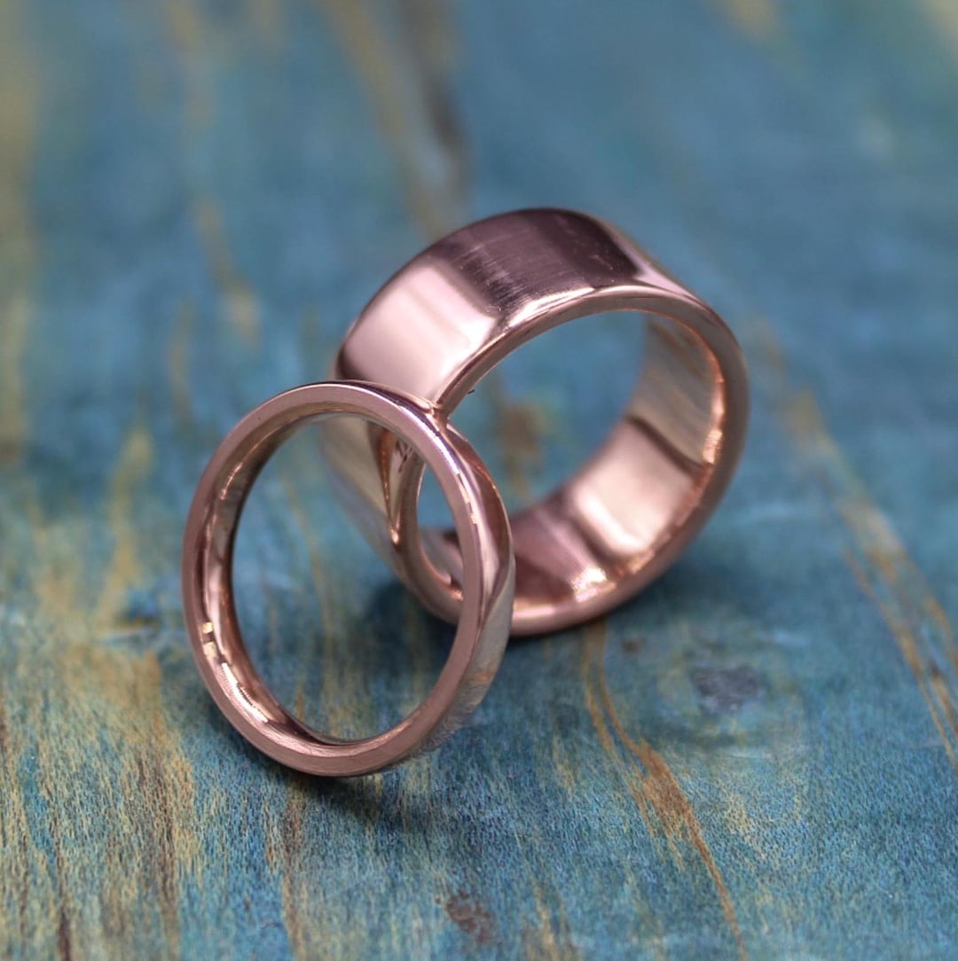 Copper Rings - Matching Couples Rings - Classic Copper Wedding Bands ...