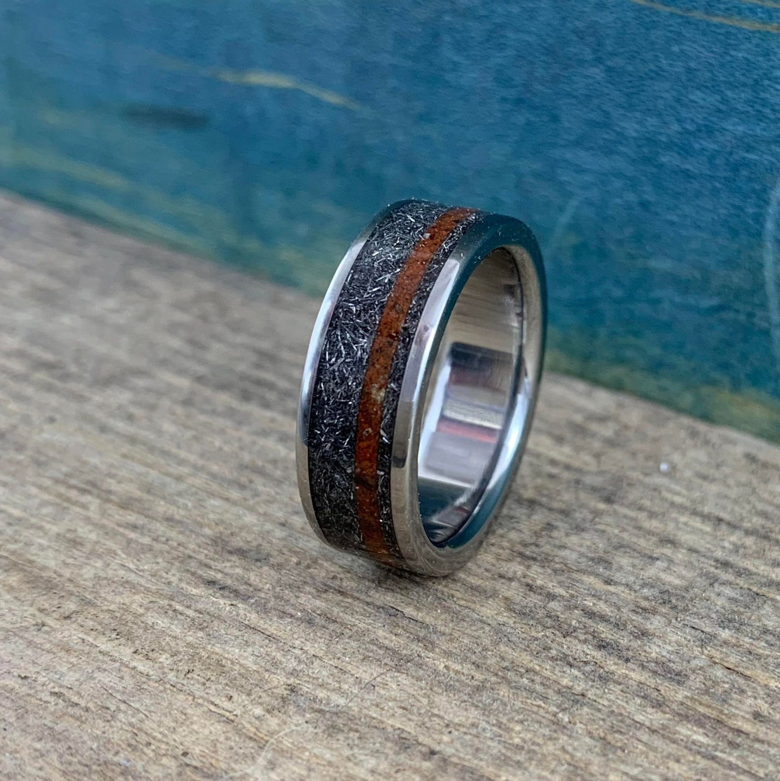 The Red Planet Meteorite and Martian Soil Ring Men's - Etsy
