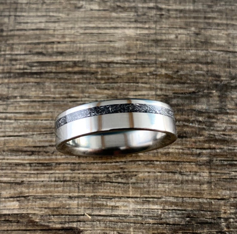 Unique Meteorite Ring for Him Custom Made Titanium and - Etsy