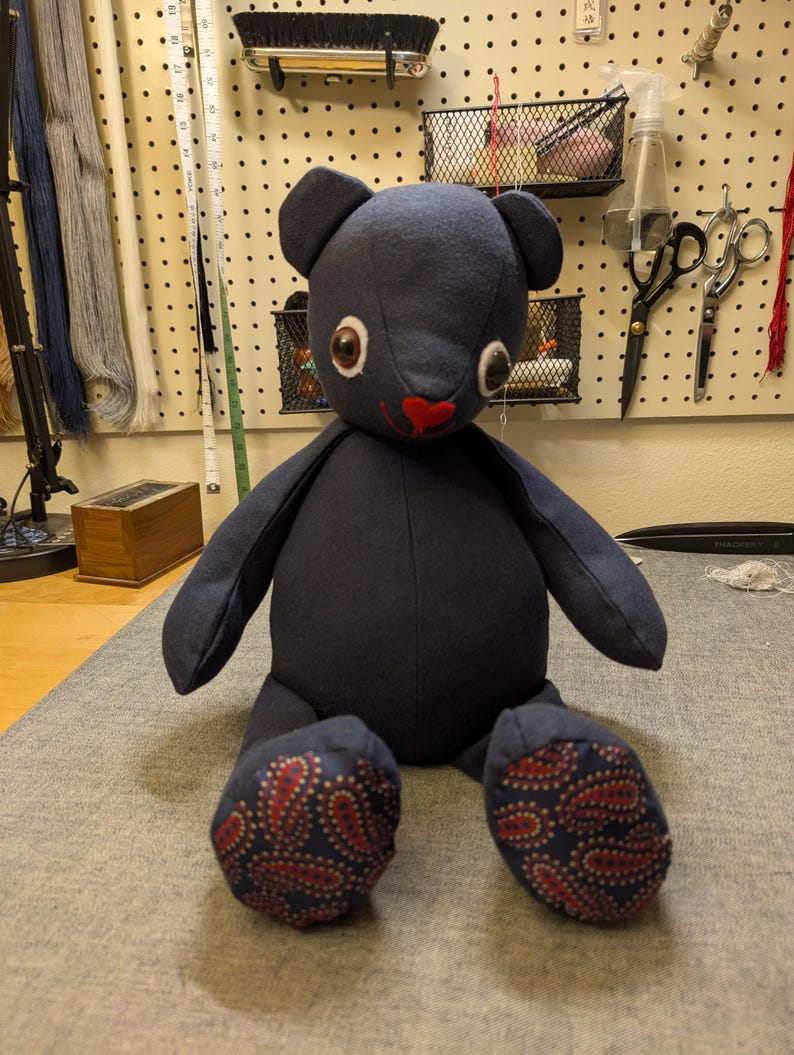 Navy Teddy Bear Stuffed Animal Soft Toy Made in USA - Etsy