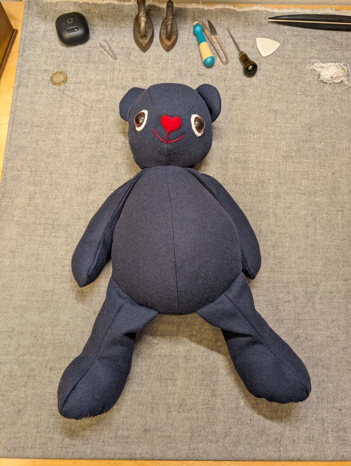 Navy Teddy Bear Stuffed Animal Soft Toy Made in USA - Etsy