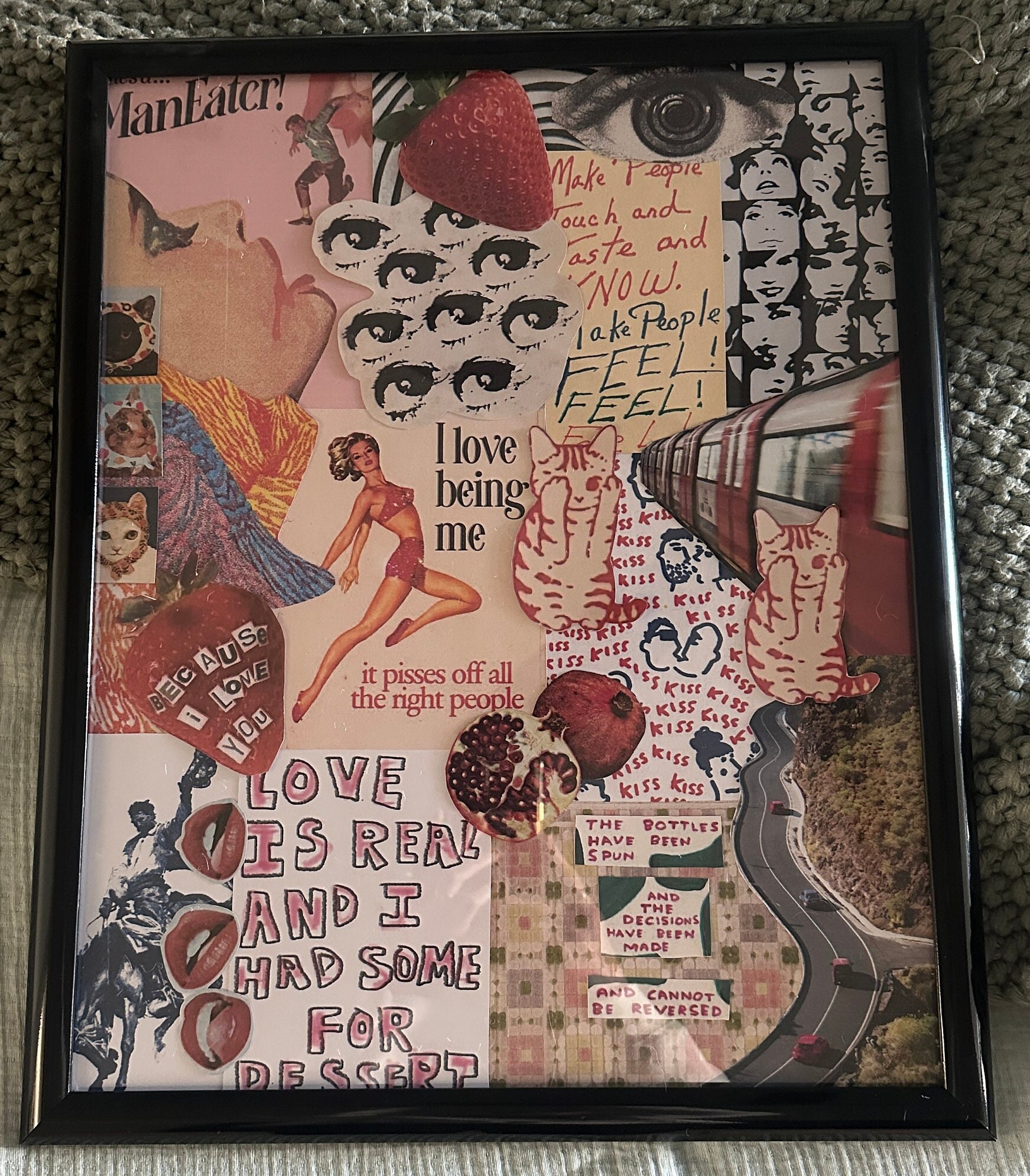 Handmade Framed Collage Wall Art, Eclectic Style - Etsy