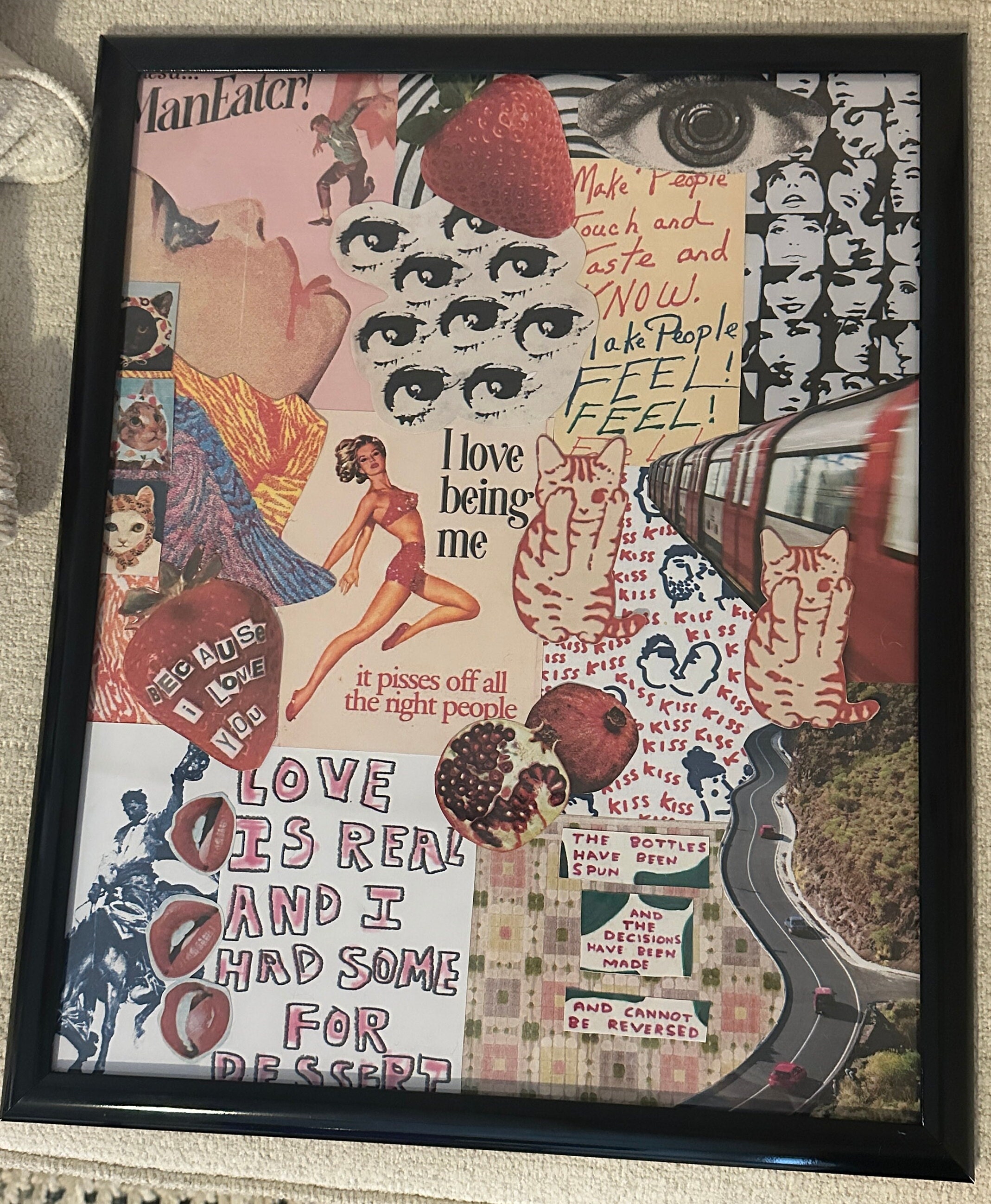 Handmade Framed Collage Wall Art, Eclectic Style - Etsy