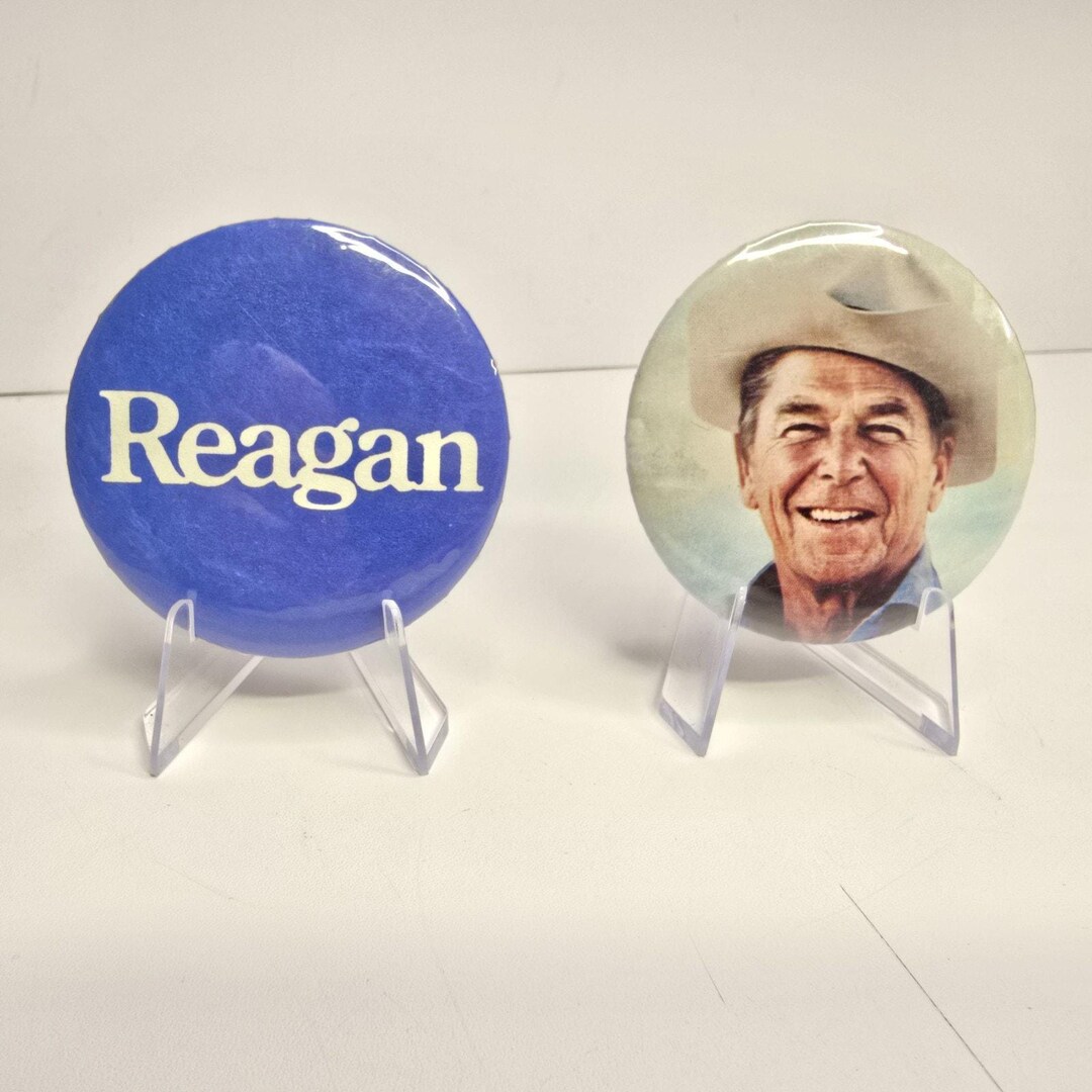 2 Presidential Ronald Reagan Bush 1980 Campaign Pinback Buttons - Etsy