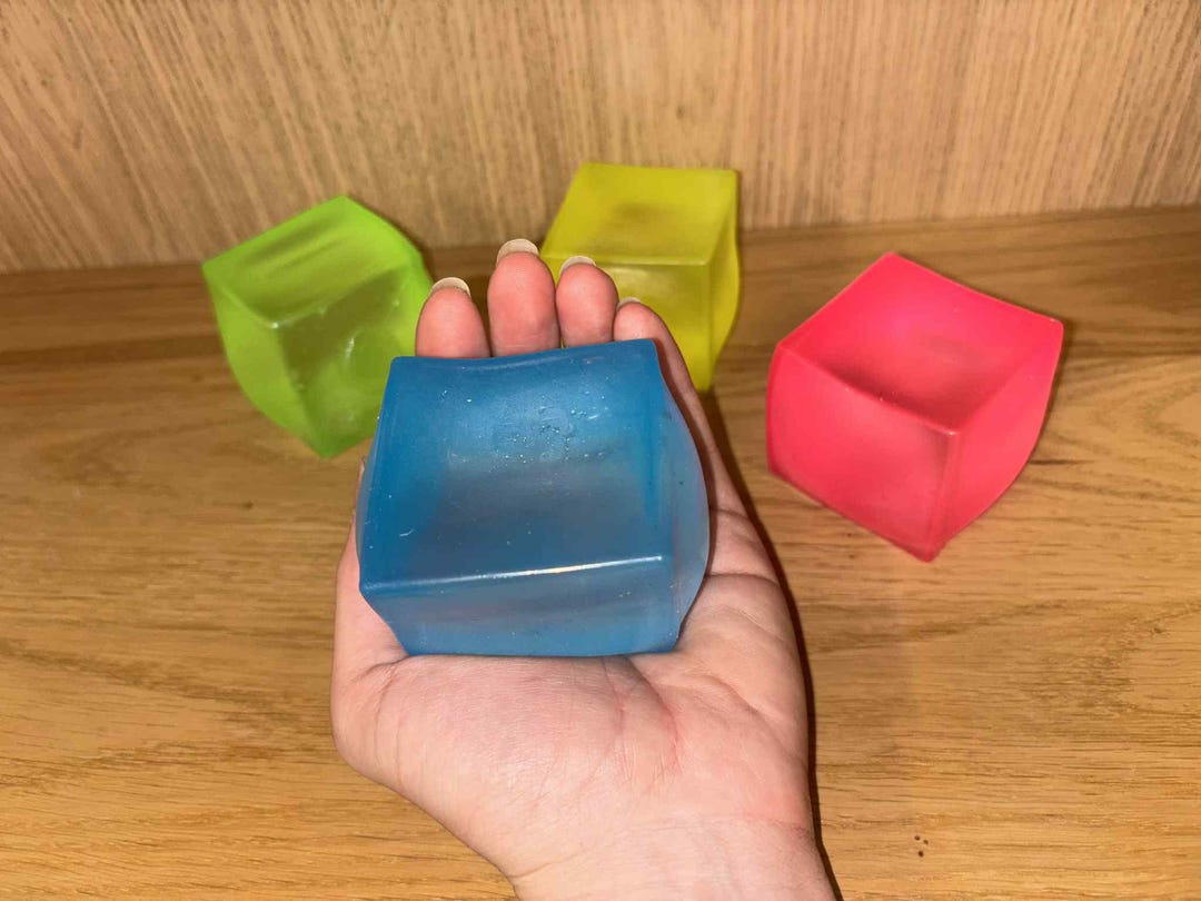 Large Frosted Neon Nice Ice Cube Sensory Squishy Toy - Autism ADHD ...