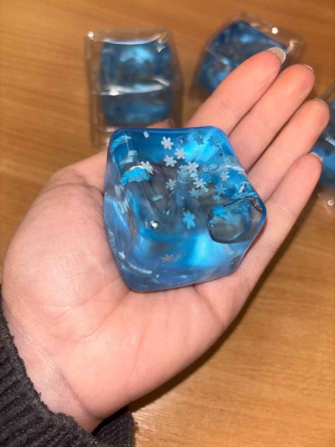 Snowflake Nice Ice Cube Sensory Squishy Toy - Autism ADHD Friendly Self ...