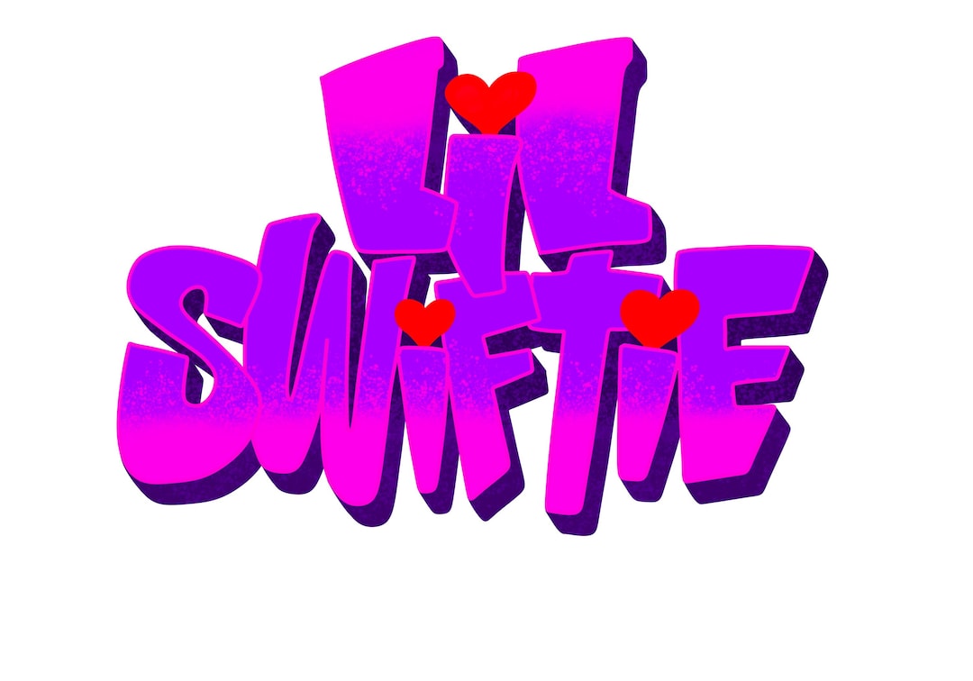 Lil Swiftie. Taylor. Print Ready Png With Transparent Background - Etsy