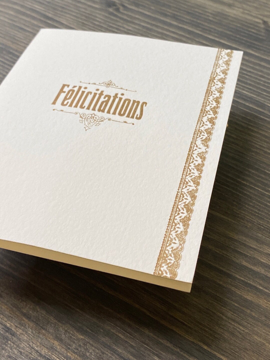 Félicitations Letterpress Greeting Card - Etsy