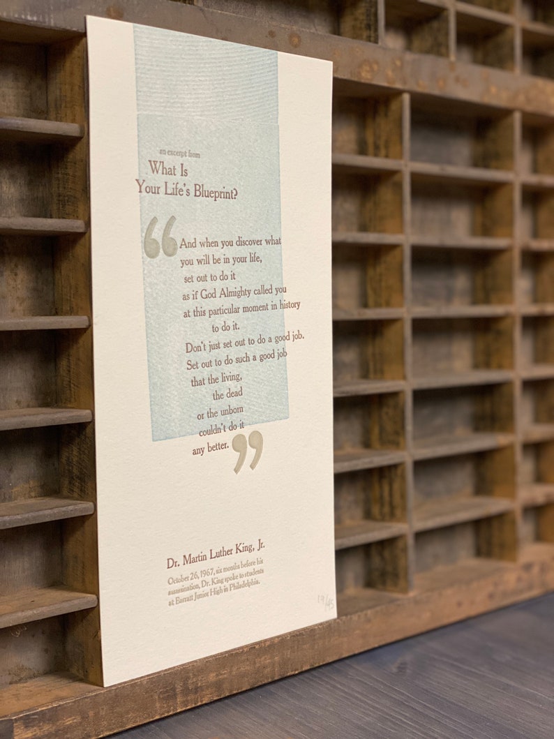 What is Your Life's Blueprint Letterpress Broadside - Etsy