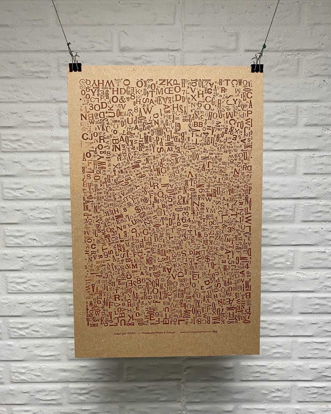 Letterpress Pied Type Poster No.03 Letterpress Broadside Print multiple ...