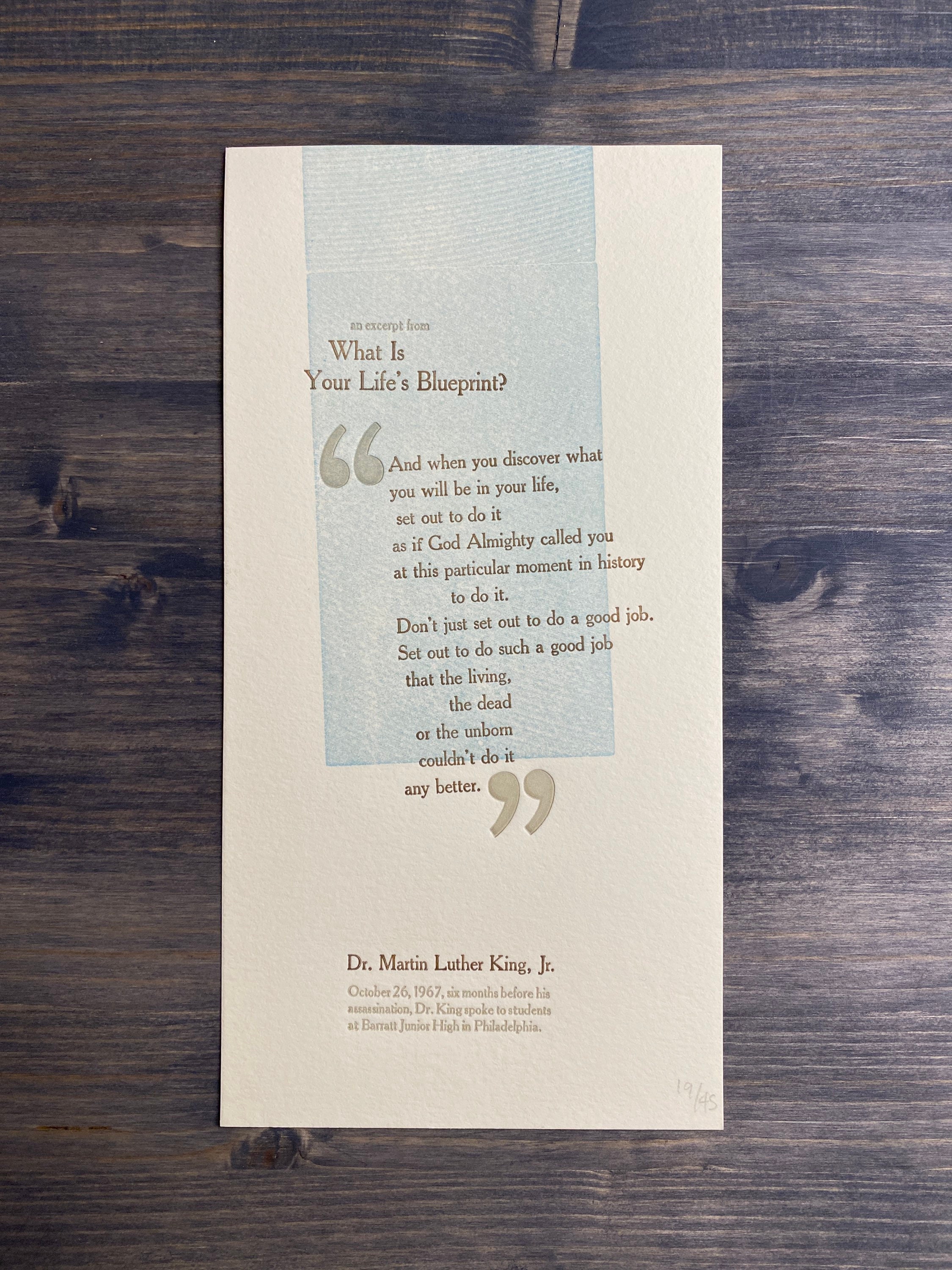 What is Your Life's Blueprint Letterpress Broadside - Etsy