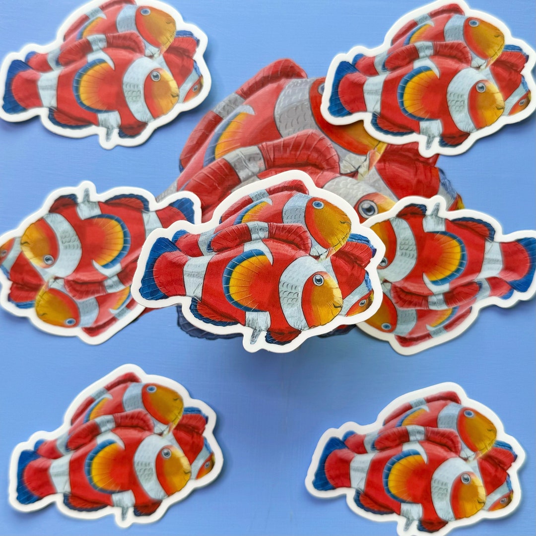 Clownfish Balloon Vinyl Sticker: Waterproof Laptop Decal - Etsy