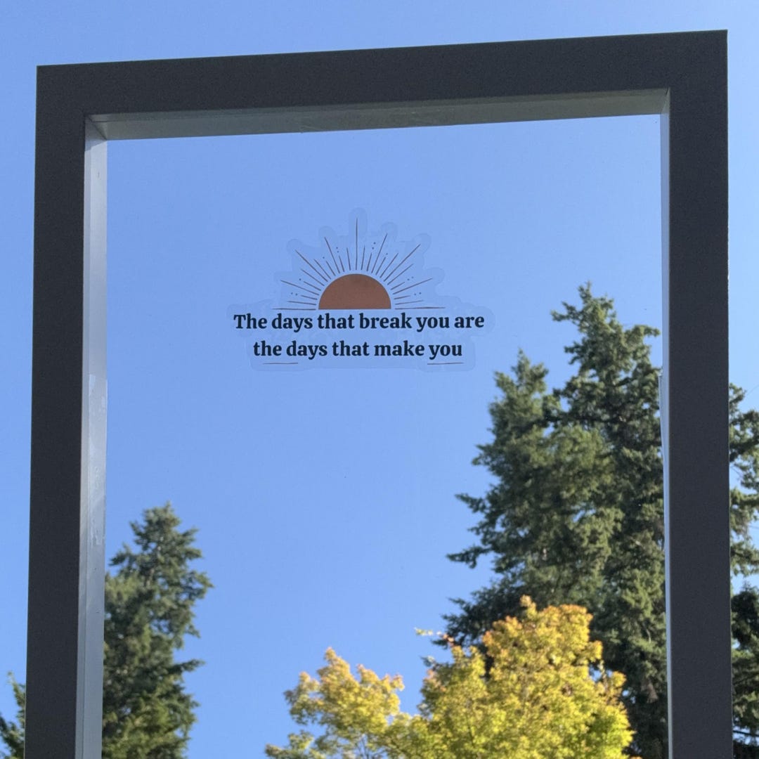Inspirational Mirror Cling: the Days That Break You Quote - Etsy