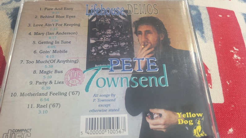 Pete Townshend Lifehouse Demos Yellow Dog Label Original Press Rare CD ...