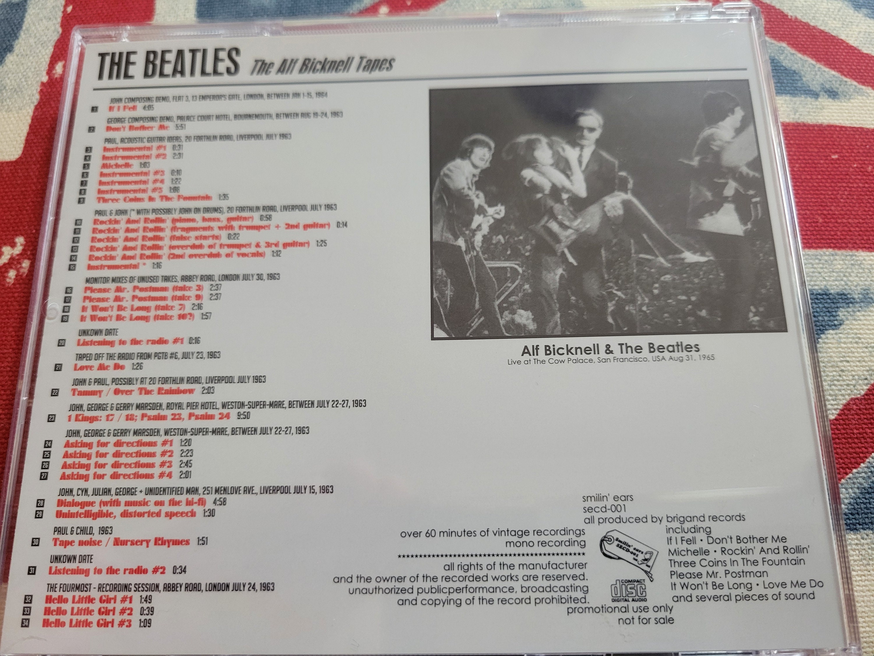 The Beatles the Alf Bickness Tapes CD Japan Import Rare Out of Print ...