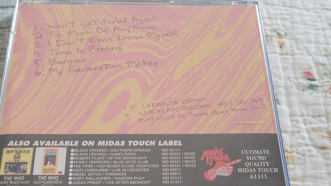 The Who Exciting the Who CD Lifehouse Demos Original Press Mint Midas ...