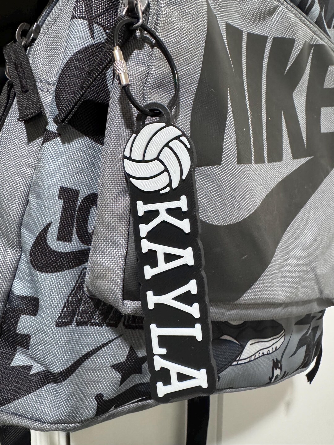 Basic Volleyball Keychain Personalized Name Tag Bag Tag Sports Gift ...