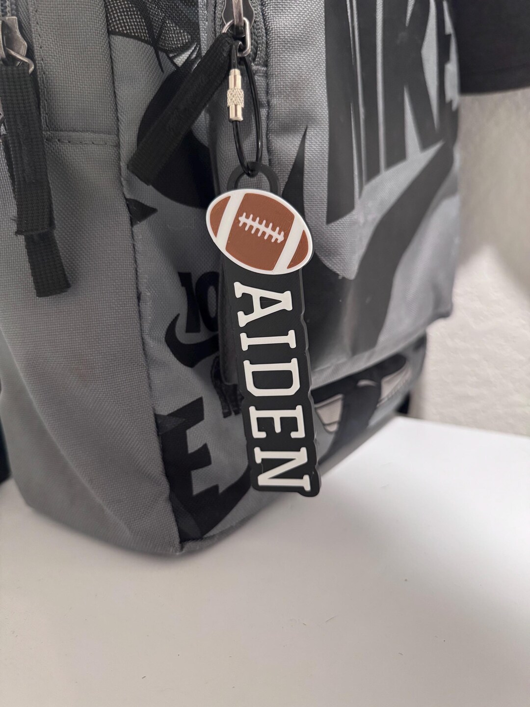 Basic Football Keychain Personalized Name Tag Bag Tag Sports Gift ...
