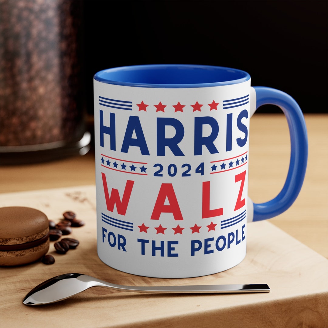 Kamala Harris & Tim Walz for the People 2024 Coffee Mug Right or Left ...