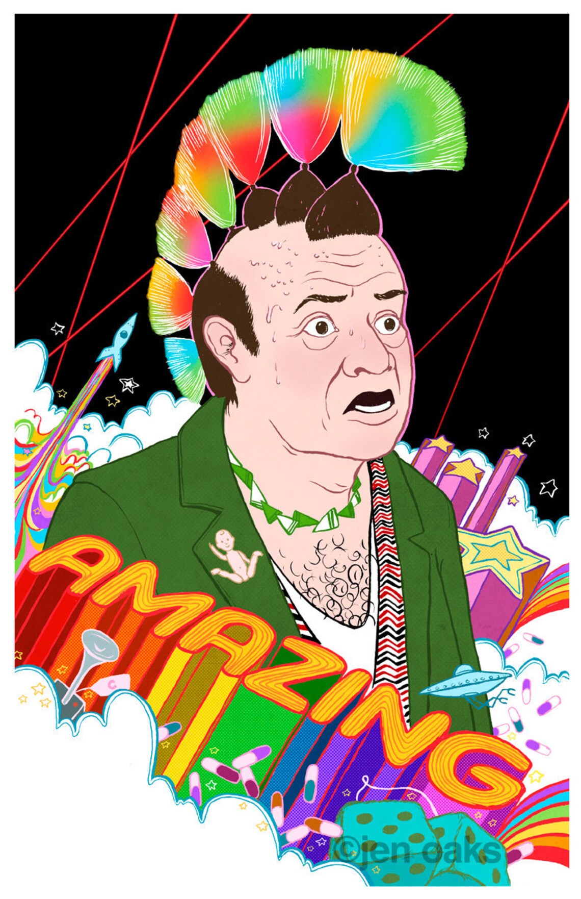 Amazing Larry 11x17 print Pee Wee's Big Adventure art | Etsy