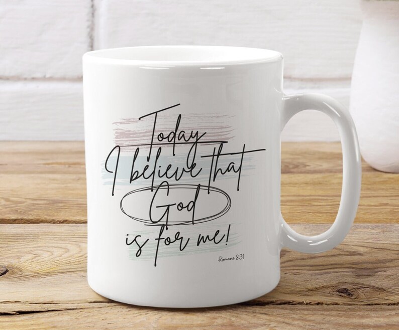 God is for Me Bible Verse Mug, Christian Coffee Cup, Faith Mug, Bible ...