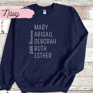 Christian Sweatshirt, Bible Heroine Shirt, Women of Faith, Jesus ...